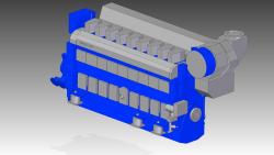 Wartsila 9L20DF low speed marine engine 3D Models | Page 1 | STLFinder