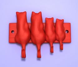 Cats Keychain Holder 3D print model 【 STLFinder