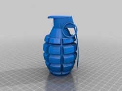 3d printed hand grenade 【 STLFinder