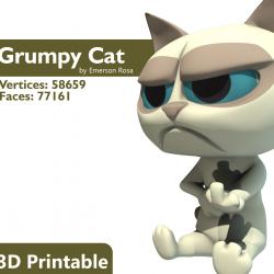 3D Printable Cartoon Grumpy Cat 3D Models | Page 1 | STLFinder