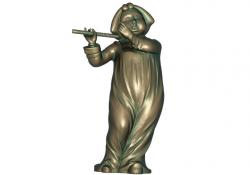 Girl playing the flute 3D print model | Page 1 | STLFinder