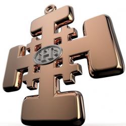 jerusalem cross with jesus monogram ihs 3d print model | Page 1 | STLFinder
