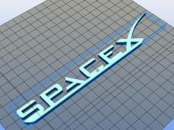 Space X Logo - Free 3D Model | STLFinder