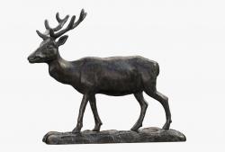bronze deer statue red deer sculpture animal art figurine braying deer ...