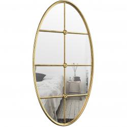 stonebriar oval rustic bronze mirror with rivet detail and hanging ring ...