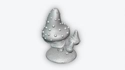 Mushroom 3D print model 【 STLFinder