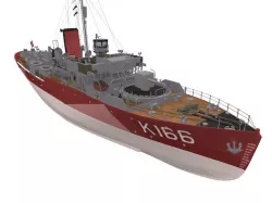 Snowberry Flower-Class Corvette 3D Model Low-poly 3D model - Free 3D ...