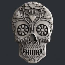 sugar skull keychain 3d models 【 STLFinder