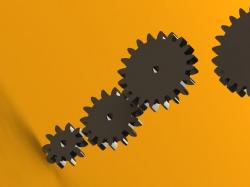 gears 2mm shaft 3mm thick 10 teeth to 50 teeth in increments of 5 3d ...