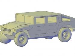 hummer h1 slantback kit 3d models 【 STLFinder