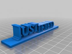 Justified Logo with base 3D Models | Page 1 | STLFinder