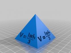 volume of a square pyramid 3d models 【 STLFinder