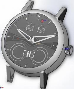 Mock CAD Model BubenZorweg One Perpetual Calendar Watch exercise 3D ...