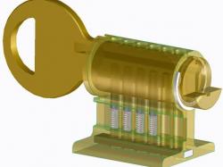 lock and key drawing 3d models 【 STLFinder