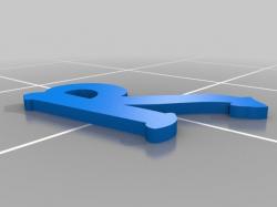 letter r in bubble letters 3d models 【 STLFinder