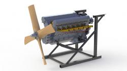 Olsryd V12 Merlin Engine on test stand 3D Models | Page 1 | STLFinder