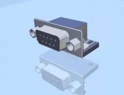 DB 9 Pin Female Connector - Free 3D Model | STLFinder