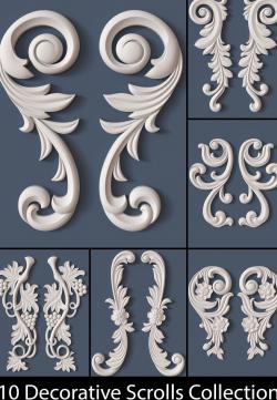 10 decorative scrolls collection 3D Models | Page 1 | STLFinder