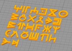 wakandan alphabet 3D Models | Page 1 | STLFinder