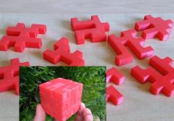 physical puzzle 3x3 grids faces of a cube center 8 numbers 1 8 3D ...