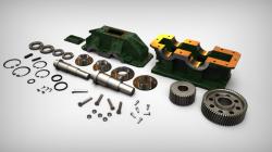 jednostepeni zupcasti prenosnik sa kosim zupcima gearbox 3D Models | Page 1 | STLFinder