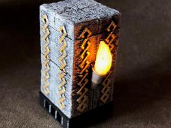 flickering flameless led moving 3 d flame orange pillar candles 3D ...