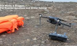 dji flip airdrop system drone thrower fishing gift delivery dropper ...