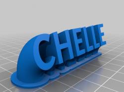 CHELLE Customized Sweeping name plate 3D Models | Page 1 | STLFinder