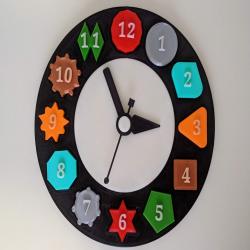 classroom clock rainbow color teaching clock color wheel wall clock ...