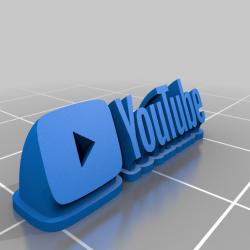 3d youtube logo 【 STLFinder