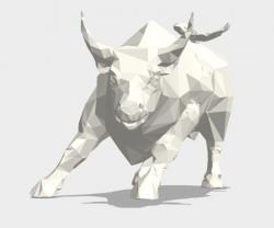 charging bull wall street 3d stl download low poly | Page 1 | STLFinder