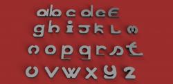 3d lowercase letters 【 STLFinder