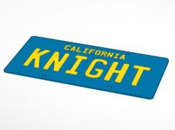 knight rider license plate 3D Models | Page 1 | STLFinder