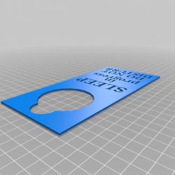 free safe sleep door hangers 3D Models | Page 1 | STLFinder