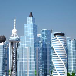 modern city model 【 STLFinder