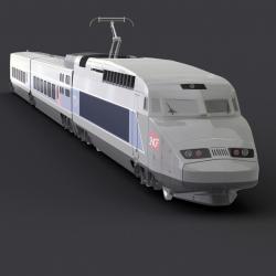 tgv highspeed train first class 1st generation endcap car complete ...