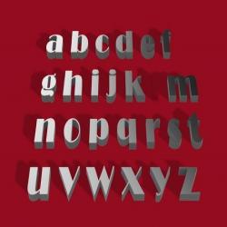 3d letters lowercase 【 STLFinder