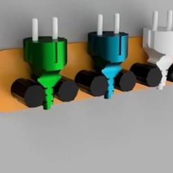 power plug holder 3d models 【 STLFinder