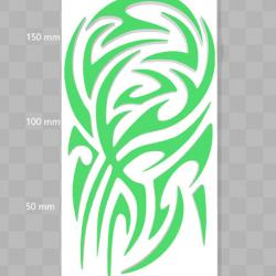 tribal tattoo stencil tribal marijuana leaf with border 3D Models ...