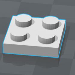 3d printed lego 2x2 flat ball joint piece stlfile | Page 1 | STLFinder