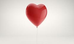 mini blue balloon heart on stands shaped center piecees 3D Models ...