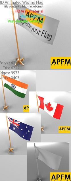 animated waving flag 3D Models | Page 1 | STLFinder