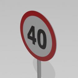 40 speed limit sign 3D Models | Page 1 | STLFinder