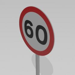 speed limit 60 sign 3D Models | Page 1 | STLFinder