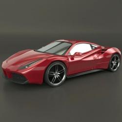 ferrari 488 gtb diecast car 1 43 scale red pull back toy alloy model ...