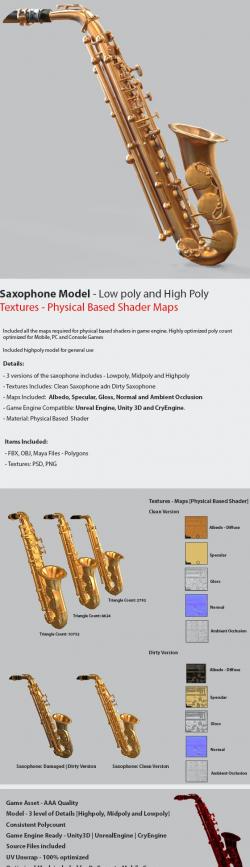 saxophone games 3d models 【 STLFinder