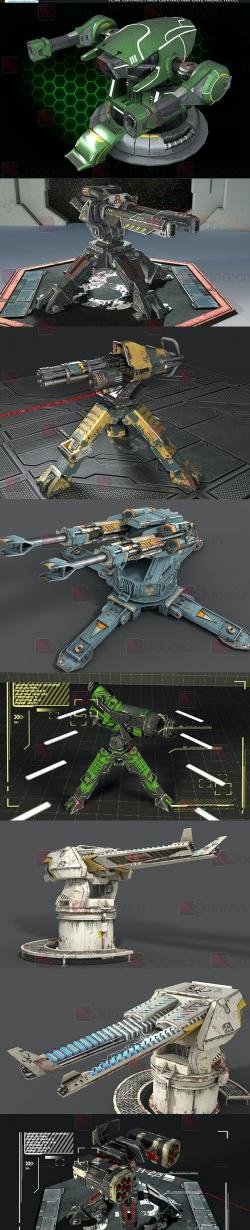 sixth chapter tower defense mount turrets on tanks 3D Models | Page 1 ...