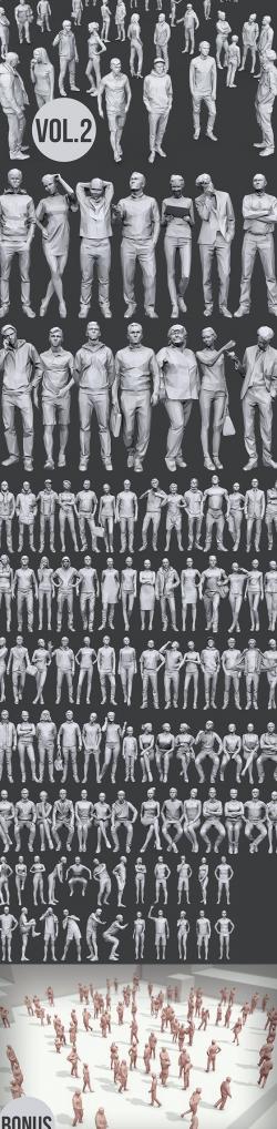 previz animated people vol 2 3D Models | Page 1 | STLFinder