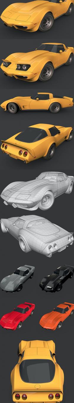 1978 corvette pacecar cartoon drawing 3D Models | Page 1 | STLFinder