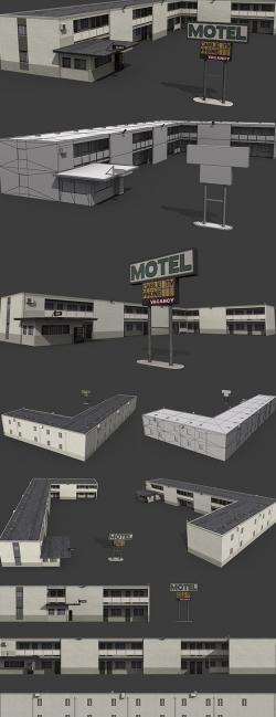one storey motel building 3d models 【 STLFinder